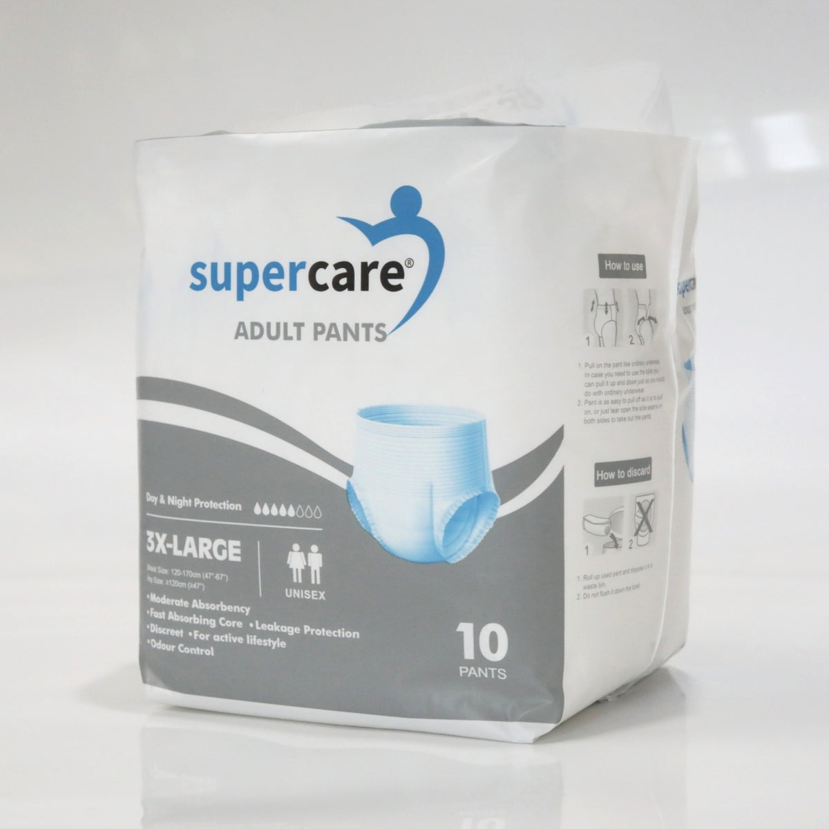 SuperCare Adult Disposable Pants 3XLarge -Day & Night Protection ...
